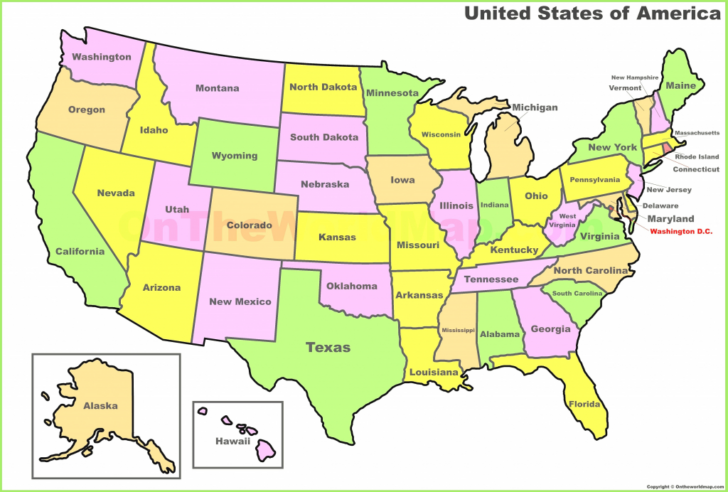 50 States Map Quiz Printable Map | Printable Map Of USA