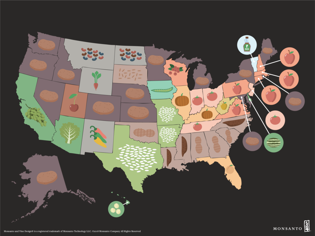 Agricultural Map Of USA | Printable Map Of USA