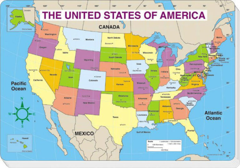 Map Of The United States Of America With States Labeled Printable Map ...