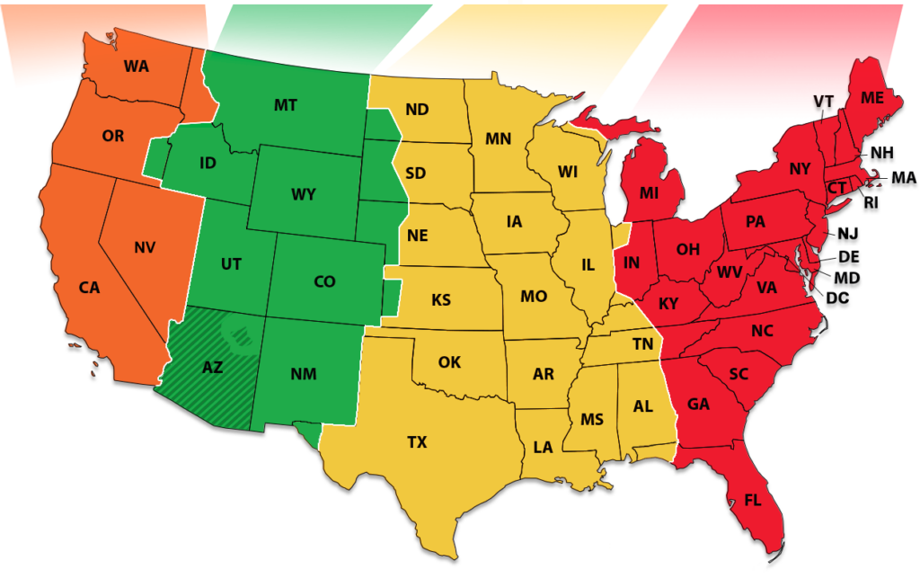 Map Of Usa With Time Zones World Map Without Borders 2020 | Printable ...