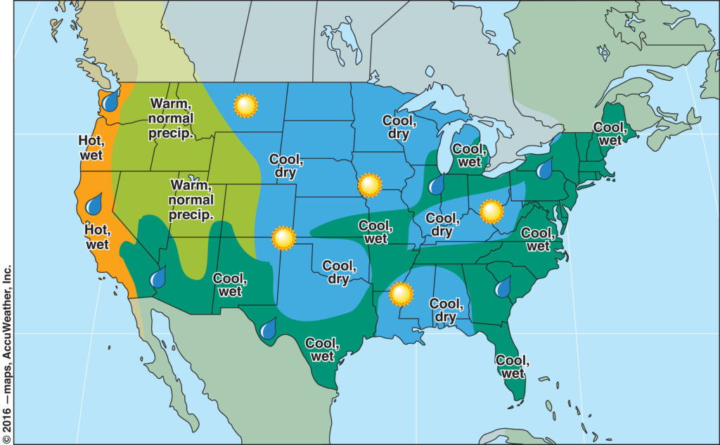 Weather USA Map | Printable Map Of USA