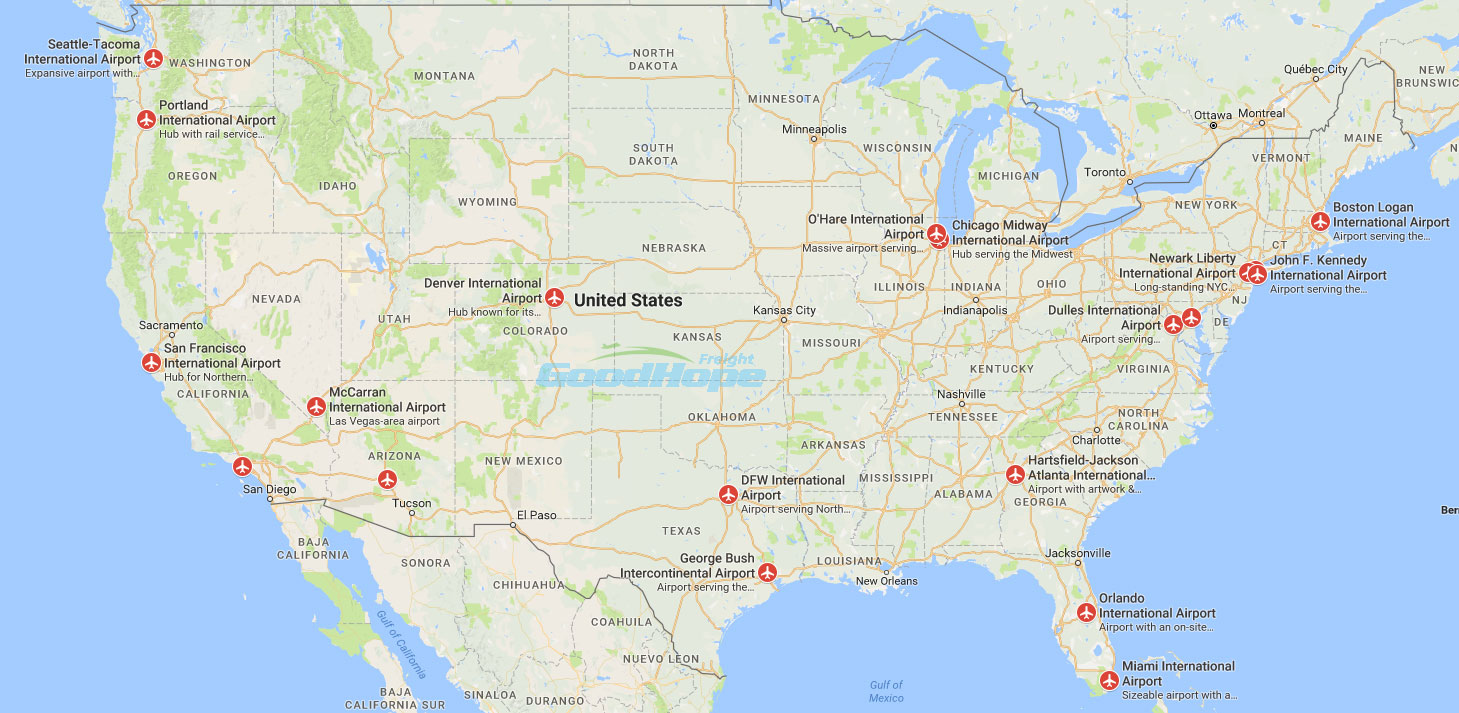 Map Of USA Airports Printable Map Of USA Map Of USA Airports Printable Map Of USA