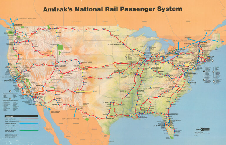 Amtrak System Map 1993 Amtrak History Of America S Railroad | Printable ...