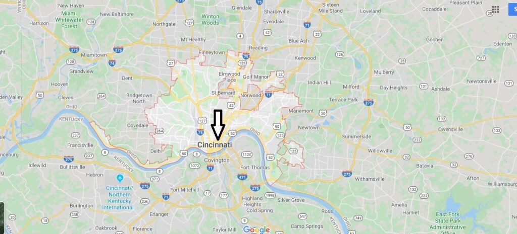 Cincinnati Map And Map Of Cincinnati Cincinnati On Map Where Is Map ...
