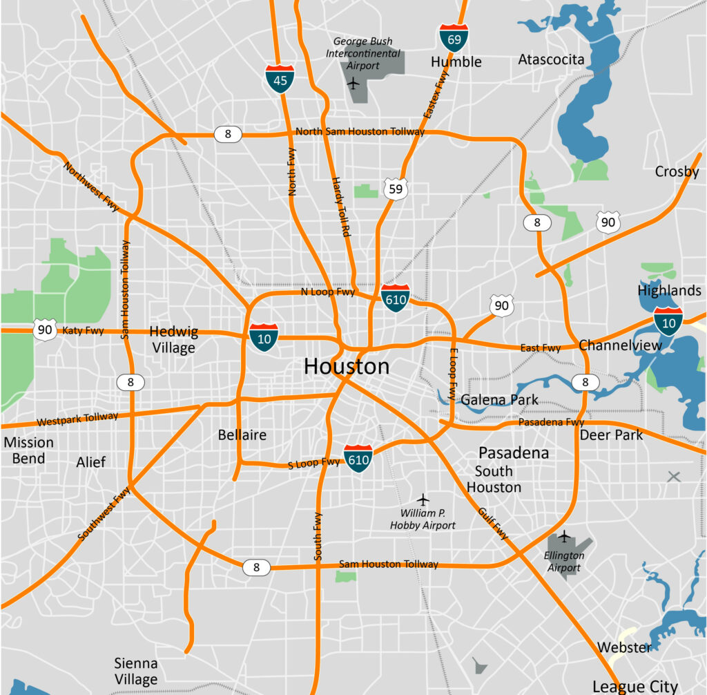 Printable Map Houston Tx Beautiful Houston Key Map Grid Us Map Houston ...
