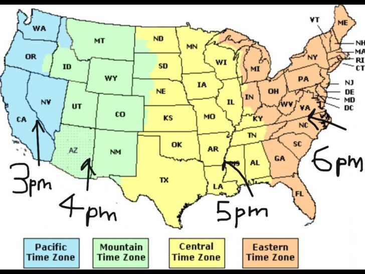 Time Zones Map Usa Time Zone Map Time Zones Map Printable Map Of USA