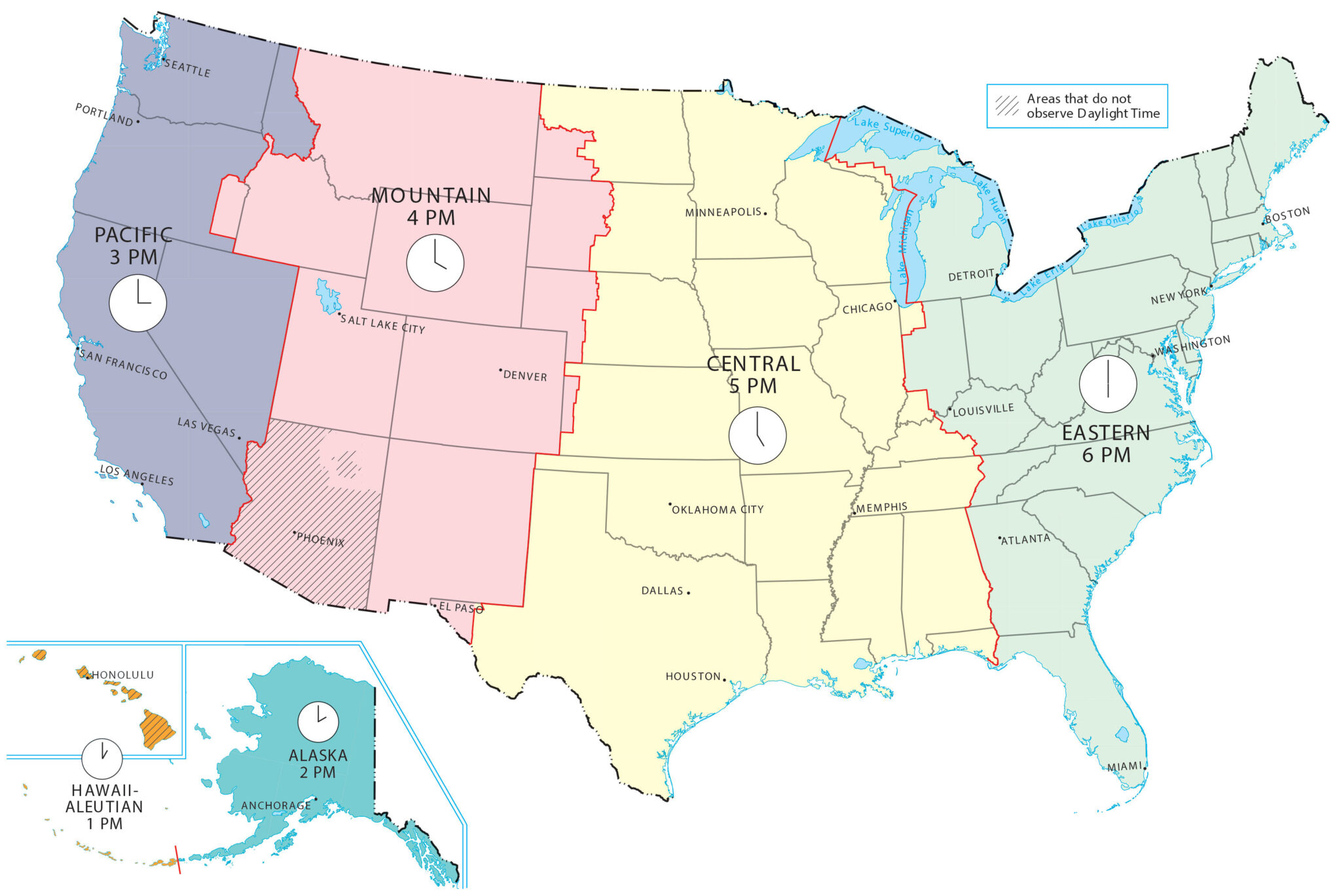 Free Printable Time Zone Map USA States | Printable Map Of USA